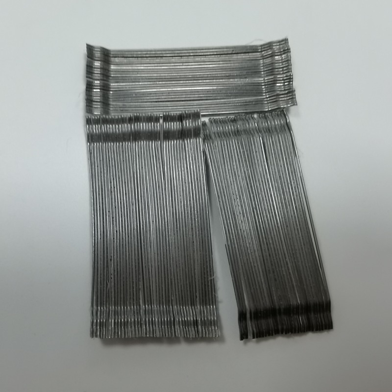 CE Certificate Glued Hooked End Waved Steel Fibers For Concrete ...