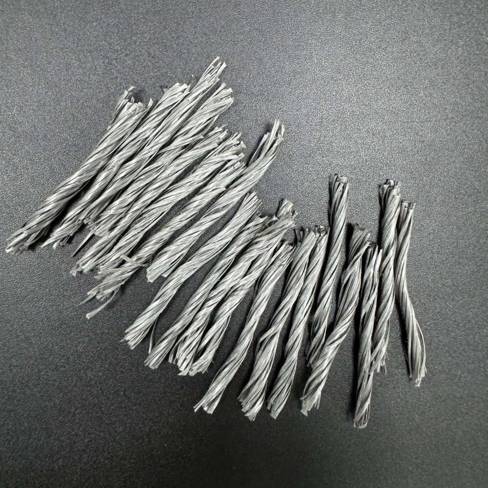 High Strength PP Fiber Twisted Bunchy Form for Concrete Reinforcement ...